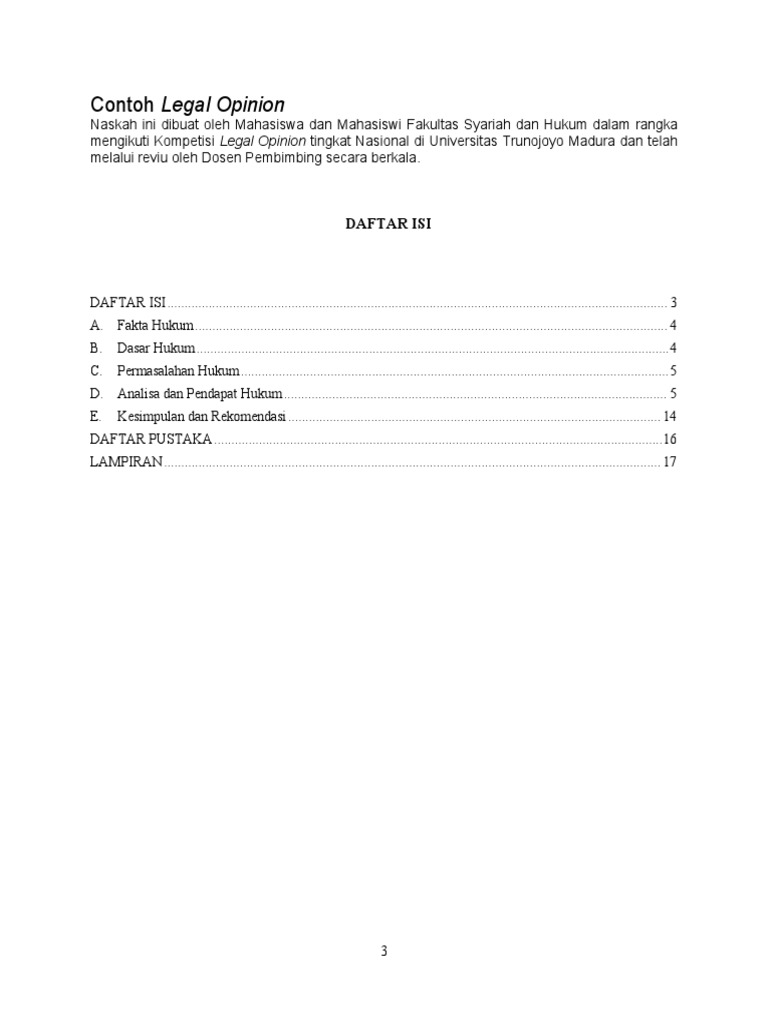 Contoh Legal Opinion Praktik Peradilan Agama (2023) | PDF | Pengelolaan ...