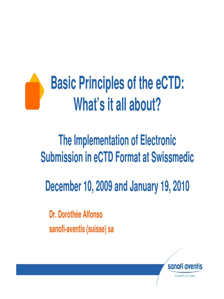 4_Basic_principles_of_the_eCTD_Dorothée_Alfonso | PDF | Metadata | Computer File