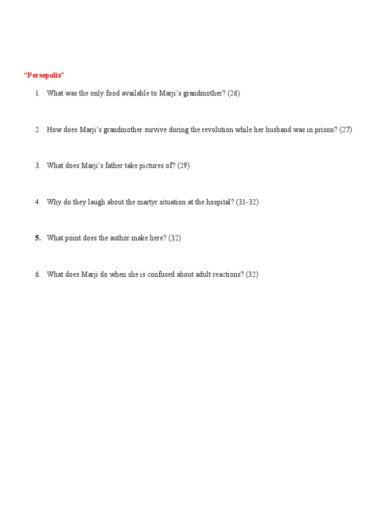 Persepolis SG Persepolis, Letter and Party | PDF