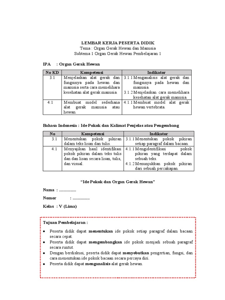 Kunci Jawaban LKPD KLS 5 | PDF