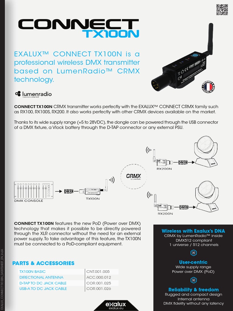 Exalux Connect TX100N Data Sheet (En) | PDF | Usb | Computing