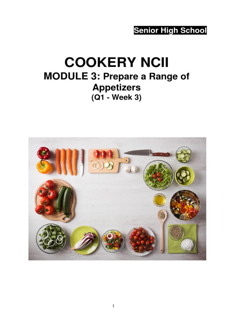 Q1 Week3 Shs-Cookery 1 | PDF | Hors D'oeuvre | Pickling