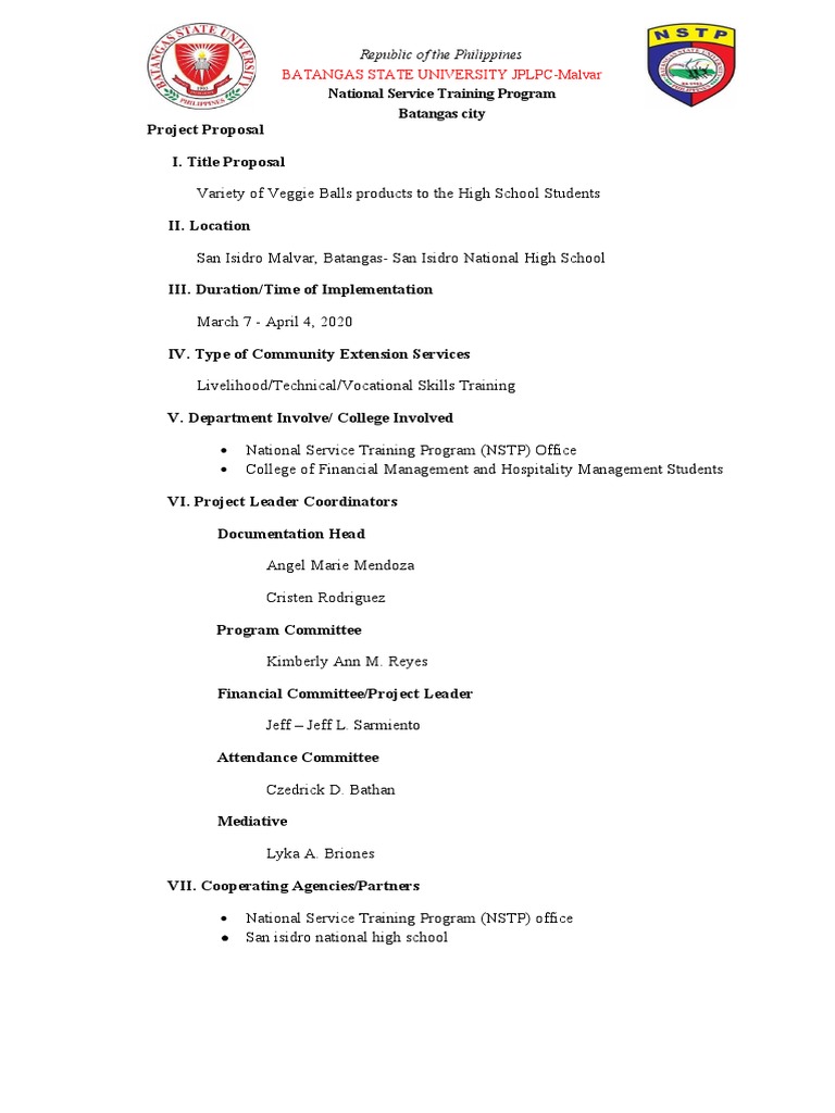 Project Proposal I. Title Proposal: Batangas State University Jplpc-Malvar | PDF | Evaluation ...