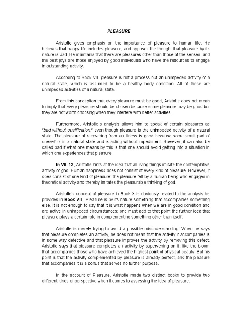 STS Reporting | PDF | Pleasure | Aristotle