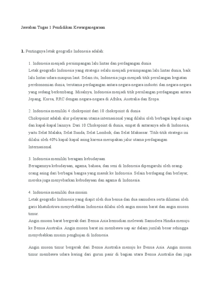 Tugas 1 Pendidikan Kewarganegaraan Armansyah | PDF