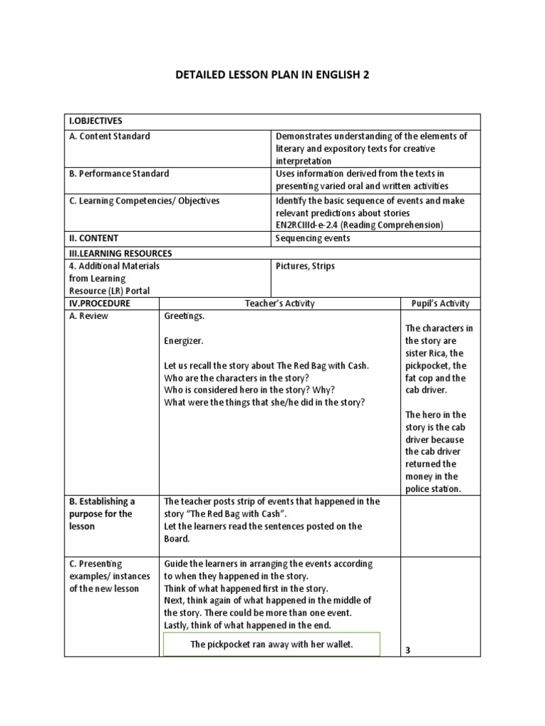 English 2-D3 | PDF | Learning | Lesson Plan
