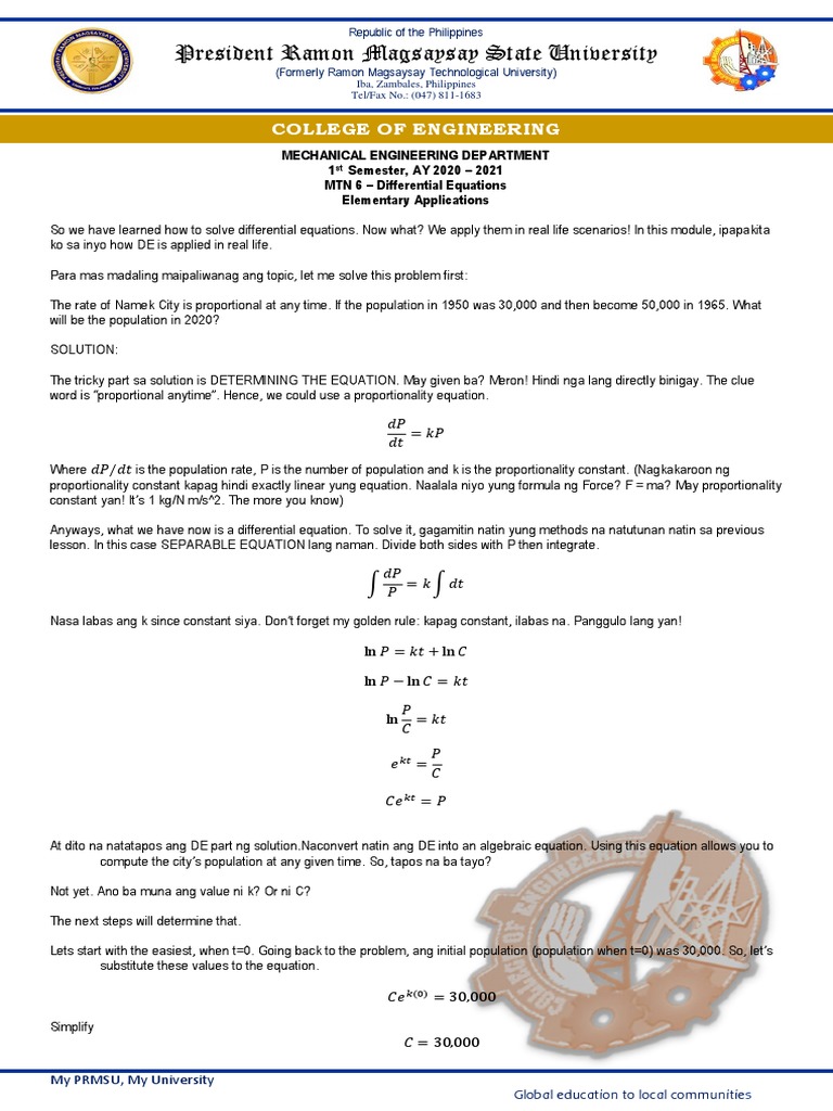 Elementary Applications | Download Free PDF | Equations | Slope