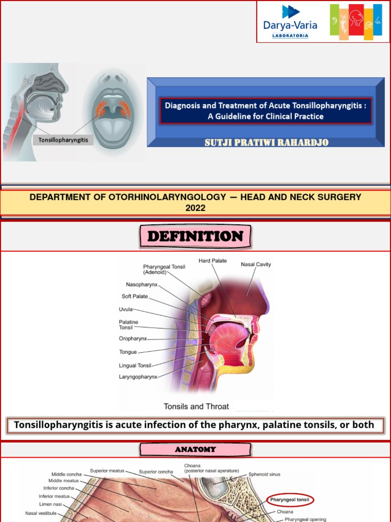 Diagnosis and Treatment of Acute Tonsillopharyngitis A Guideline For Clinical Practice | PDF ...
