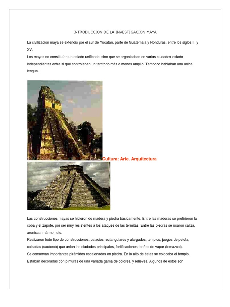 Introduccion de La Investigacion Maya | PDF | Números | Notación Matemática