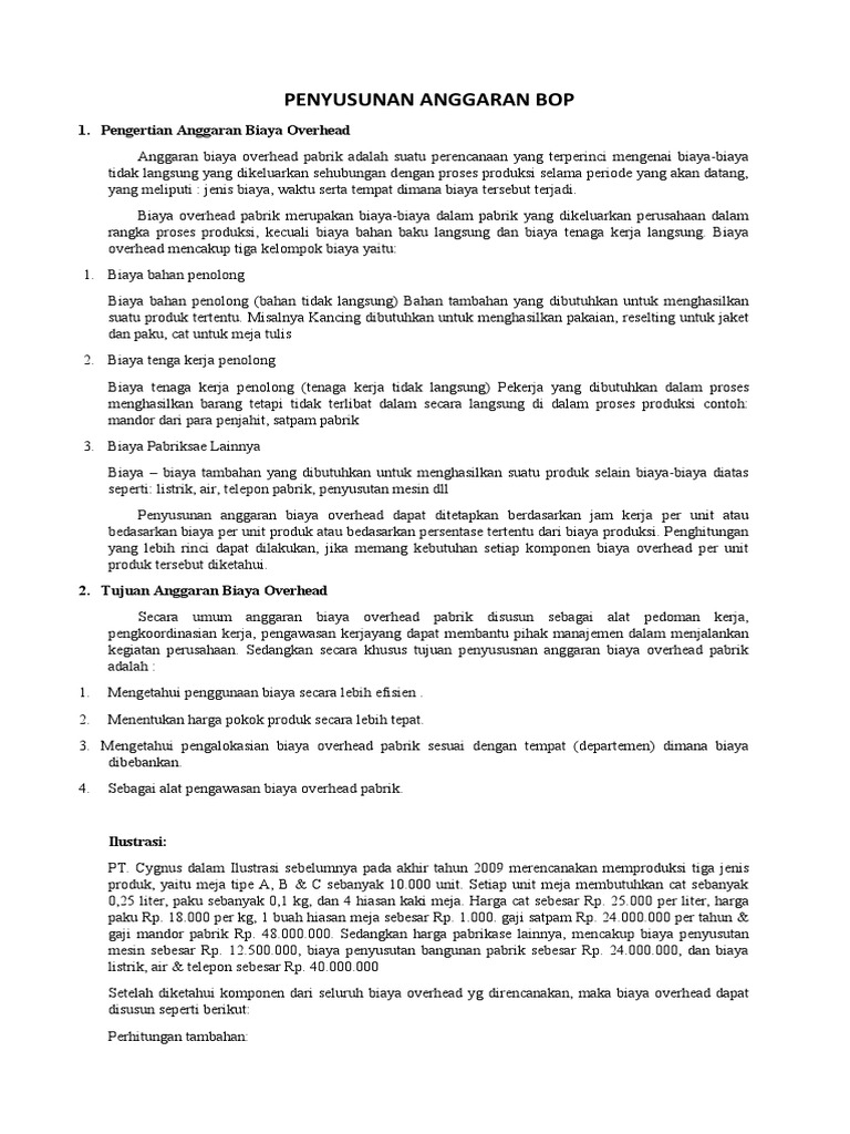 Anggaran Bop | PDF