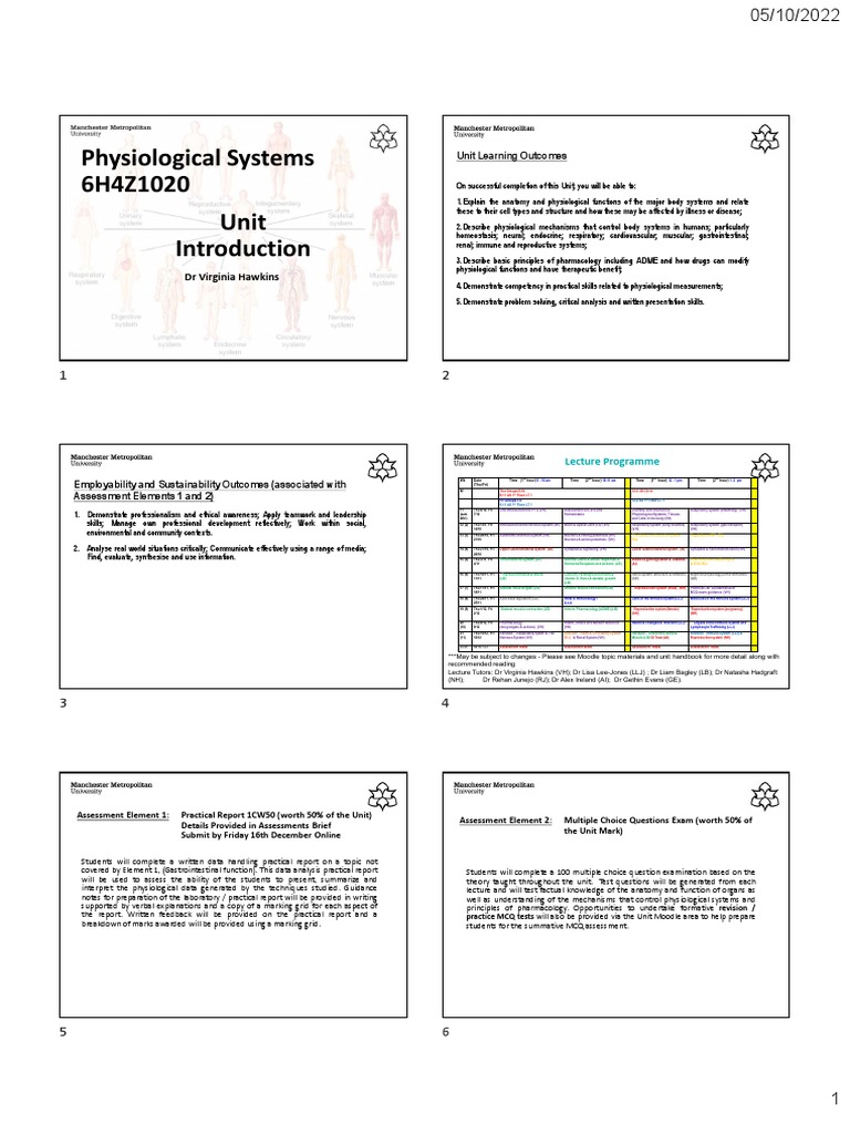 Physiological Systems Unit Practical Introduction 2223 | PDF ... Physiological Systems Unit Practical Introduction 2223 | PDF ...