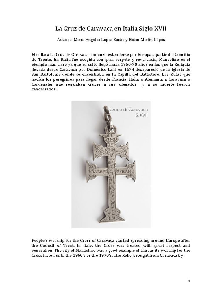 La Cruz de Caravaca en Italia Siglo XVII | PDF | Iglesia Católica