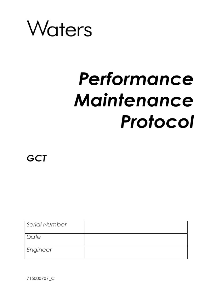 Micromass GCT PM Protocol | PDF | Root Mean Square | Pump