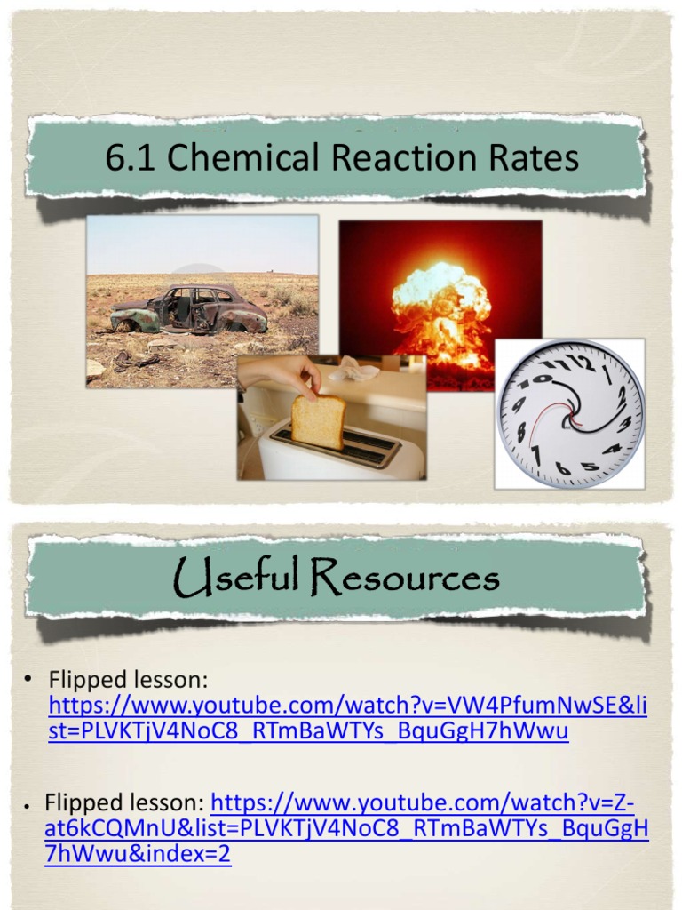 6.1 Chemical Reaction Rates - DL | PDF