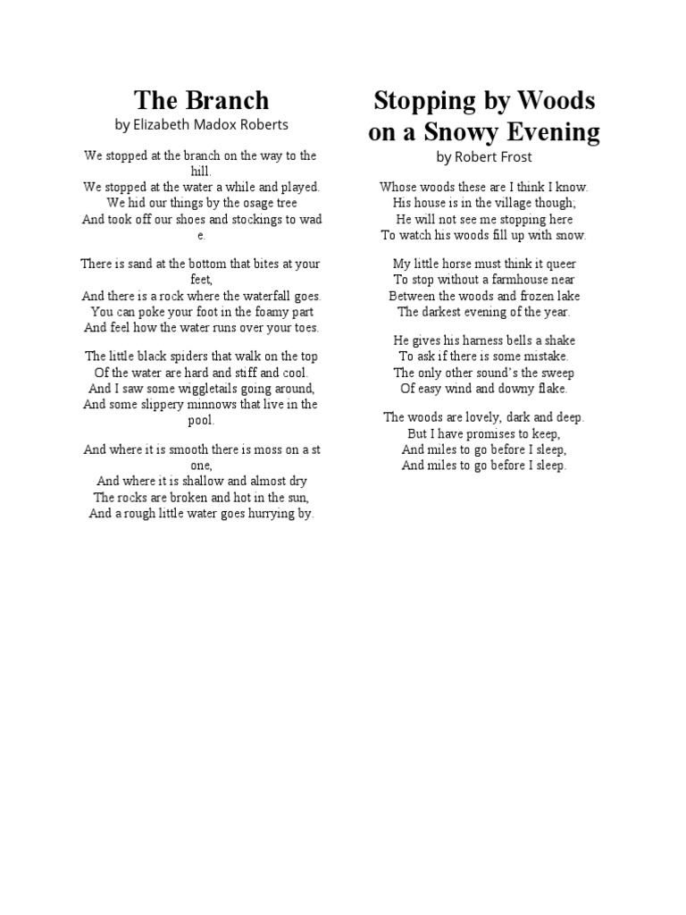 Woods and Water: Four Poems on Nature | PDF