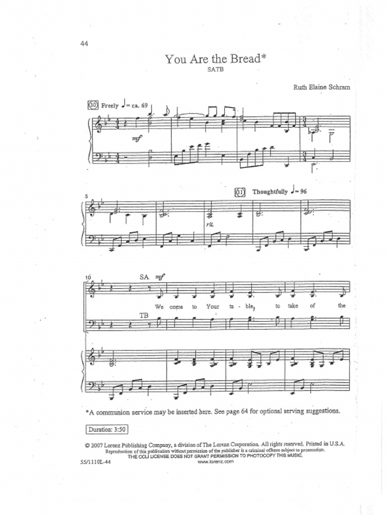 You Are The Bread | PDF