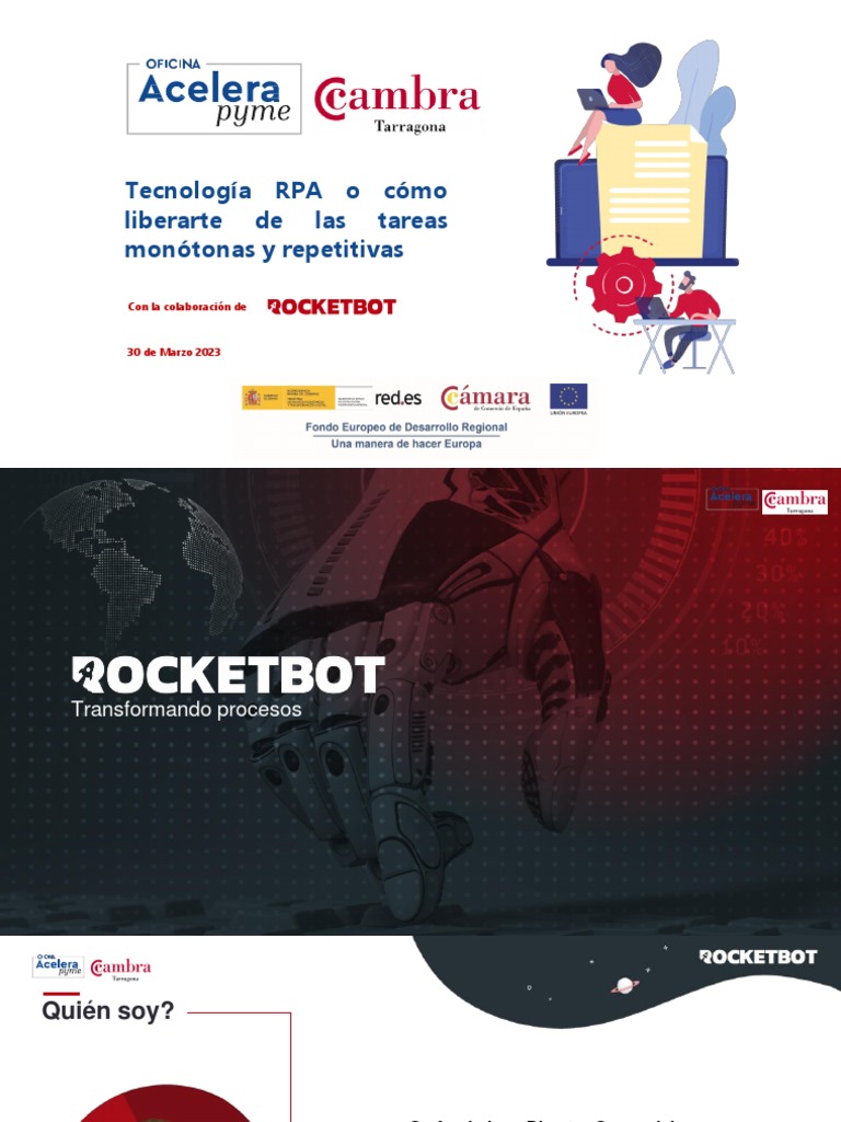 RPA-2023-Rocketbot-Camra Comercio Tarragona | PDF | Robot | Robótica
