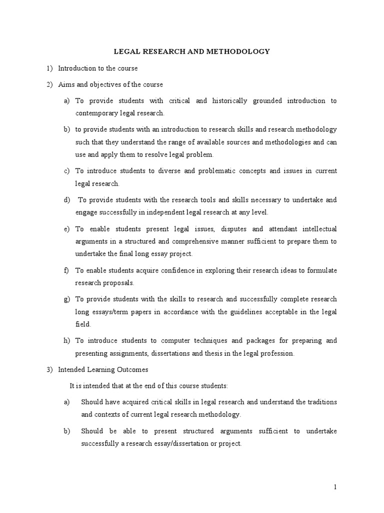 Legal Research and Methodology | PDF | Methodology | Scientific Method