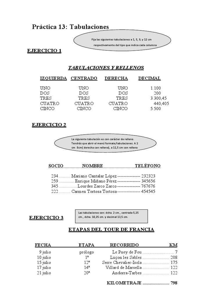 13 Tabulaciones | PDF
