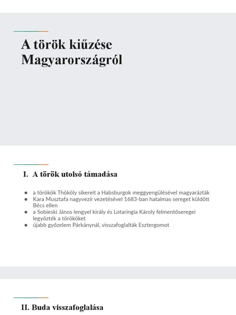 A Török Kiűzése Magyarországról | PDF