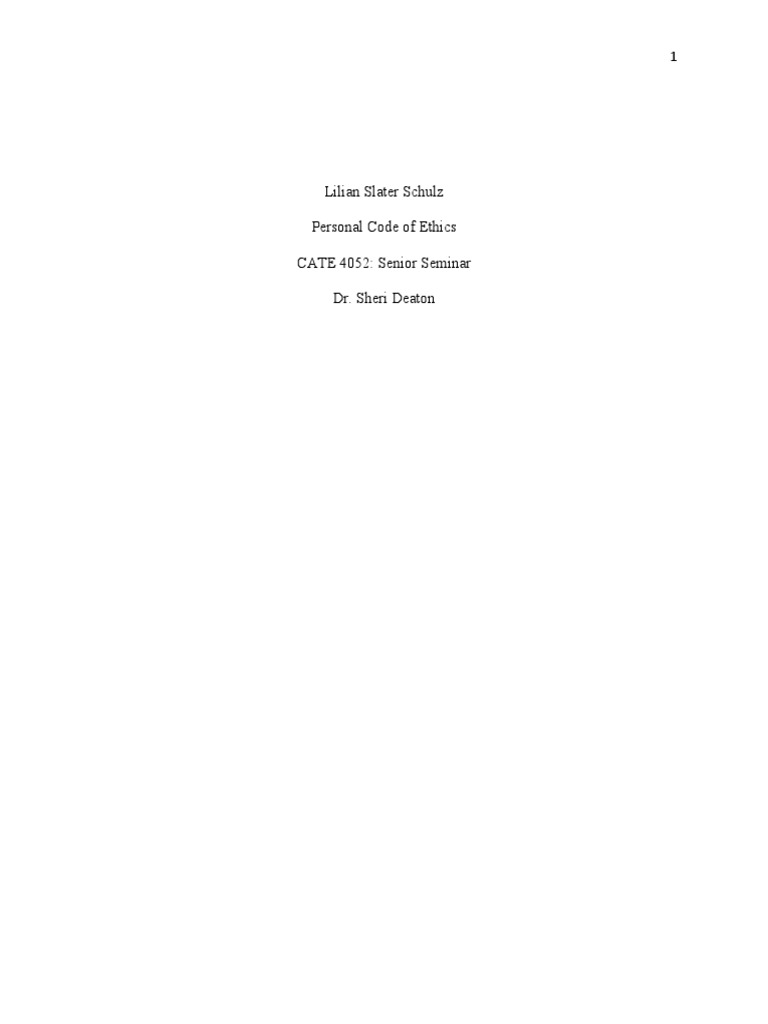 Code of Ethics For Portfolio | Download Free PDF | Teachers | Classroom