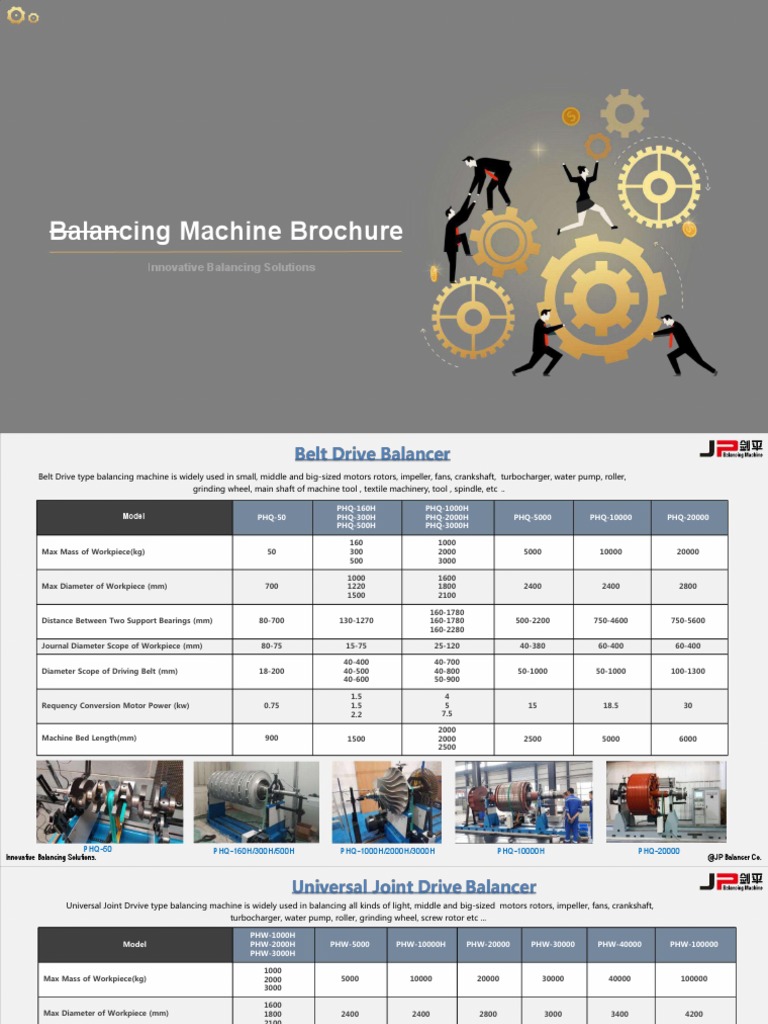 JP Balancer Catalog 2022-L | PDF | Machines | Electric Motor