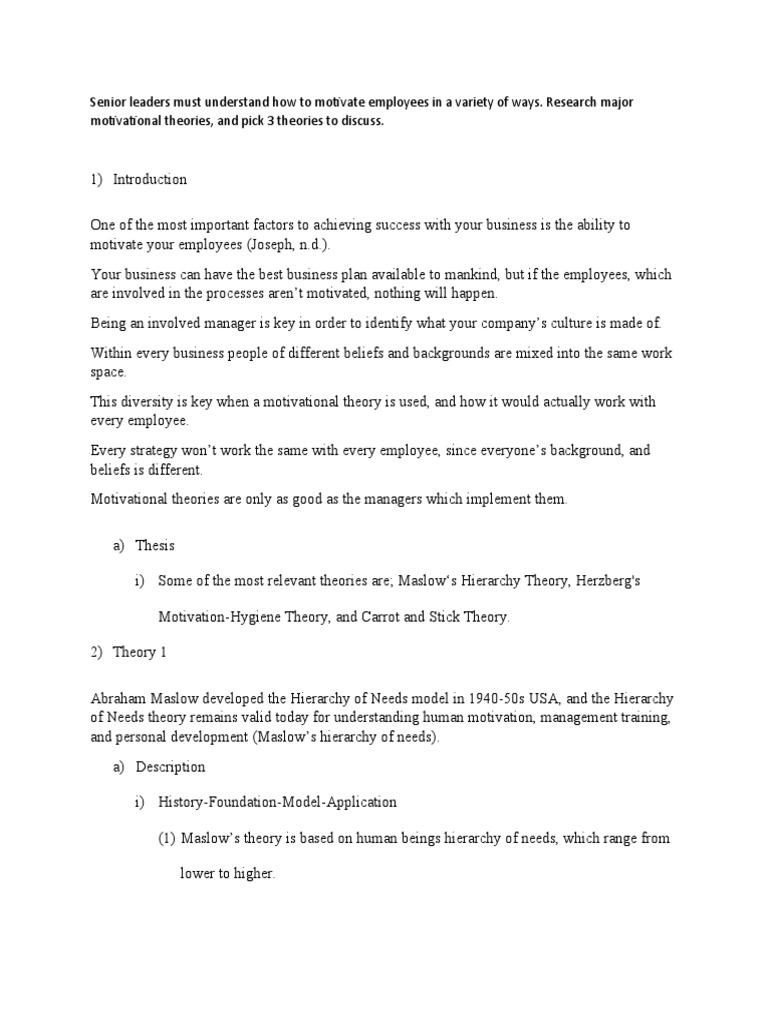 Phase 2 IP 3 Theories of Motivation Outline | PDF | Cognitive Science ...