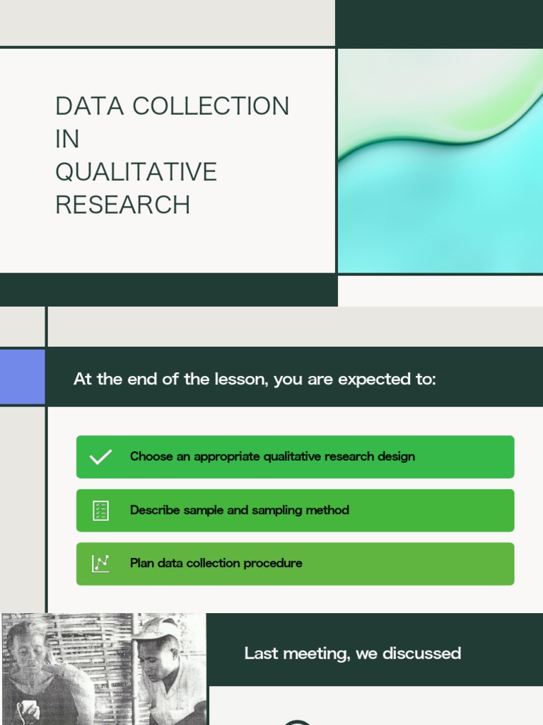 Lesson 4 Data Collection in Qualitative Research | PDF | Interview ...