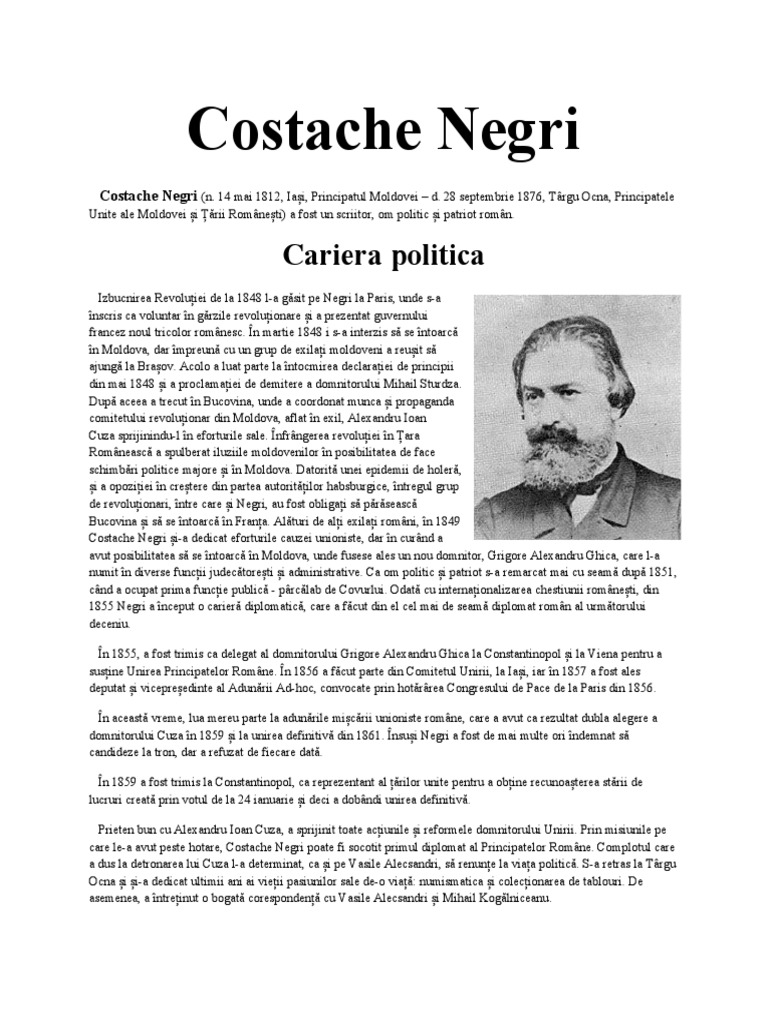 Costache Negri | PDF
