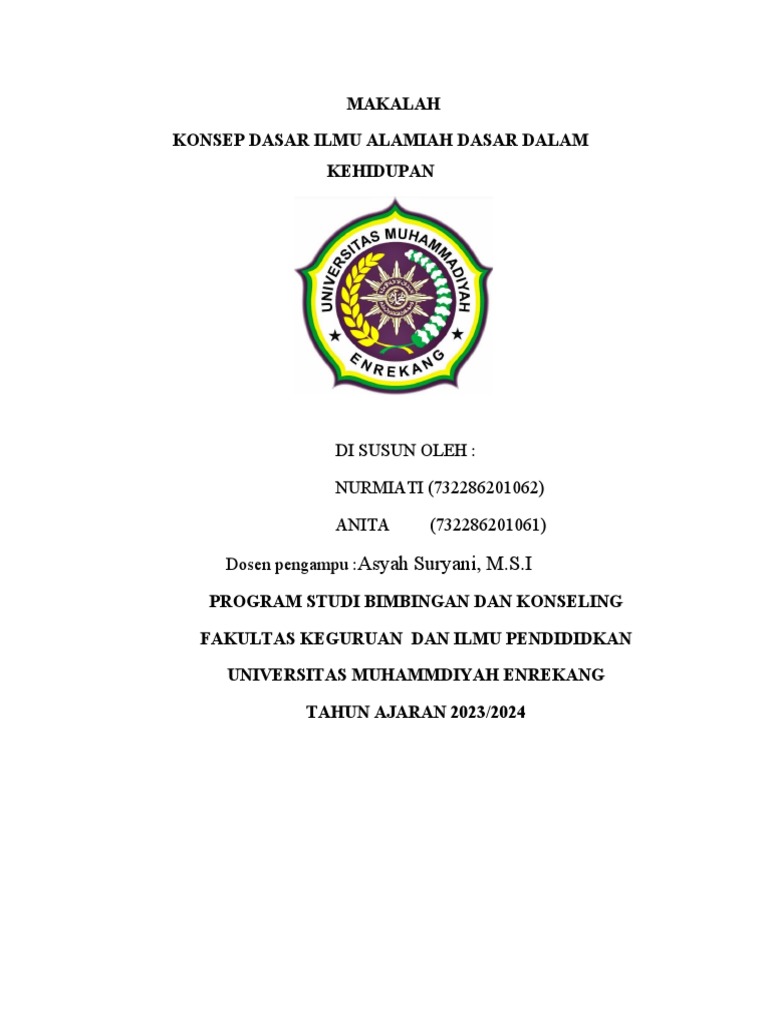 Konsep Ilmu Alamiah Dasar dalam Kehidupan | PDF