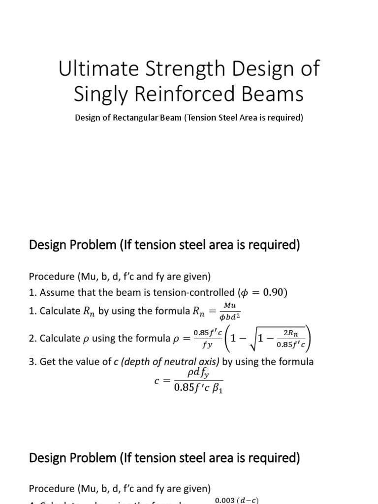 Ultimate Strength Design of Beams Part 1 | PDF | Beam (Structure ...