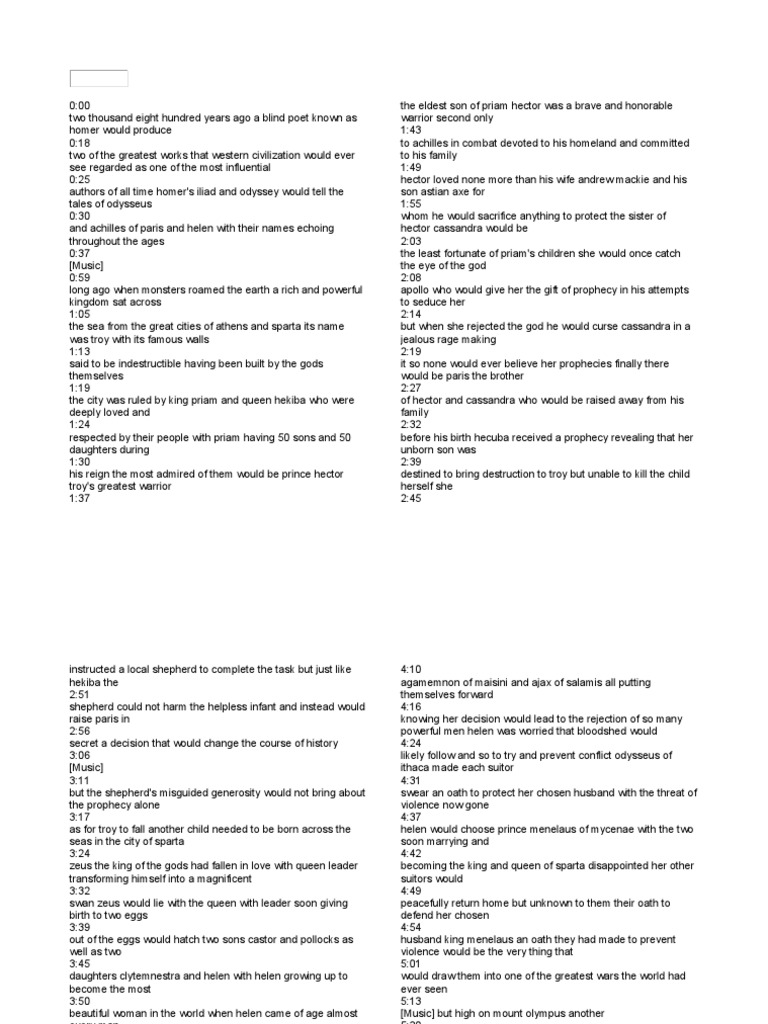 Trojan War | PDF | Hector | Helen Of Troy