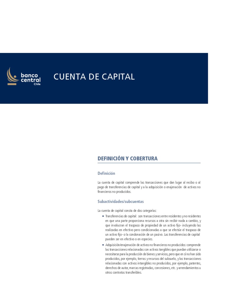 Cuenta Capital | PDF | Balance de pagos | Cuenta capital