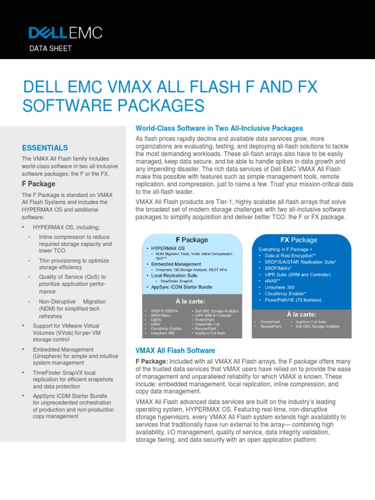 h15228 Vmax Af Software Ds | Download Free PDF | Cloud Computing | Backup