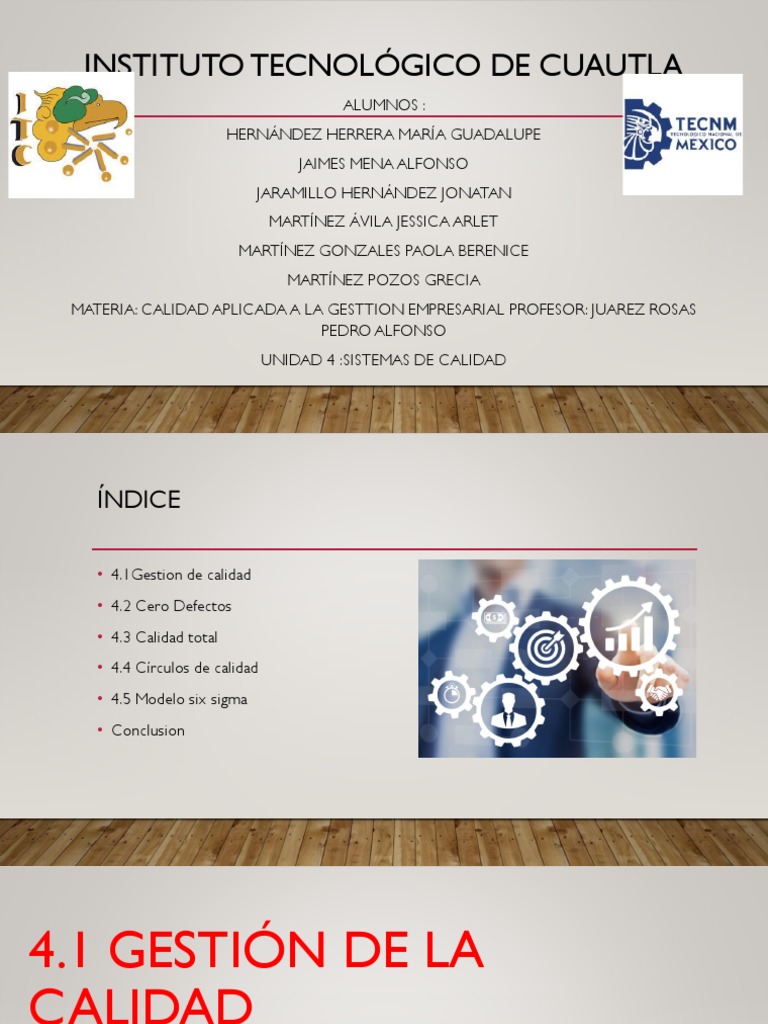 U4 - Sistemas de Calidad | PDF | Calidad (comercial) | Gestión de la calidad