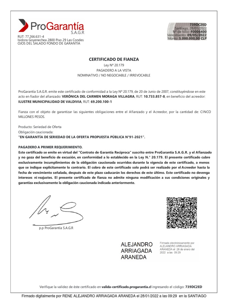 AA 12. - Seriedad de La Oferta | PDF