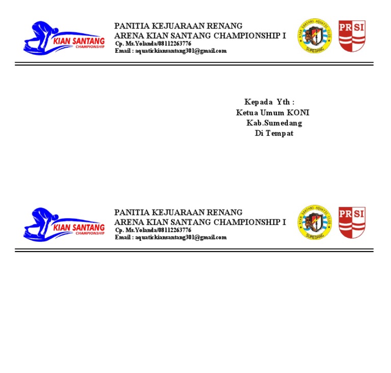 izin koni KOP Panitia (1) | PDF