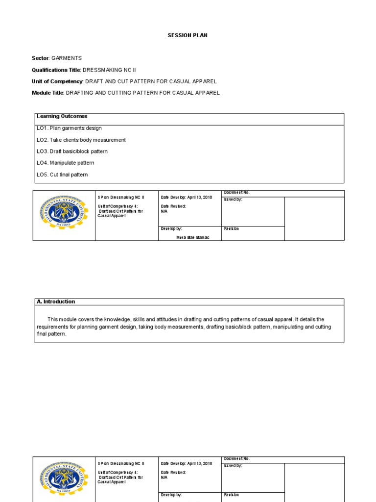 Final Session Plan | PDF | Lecture | Manufactured Goods