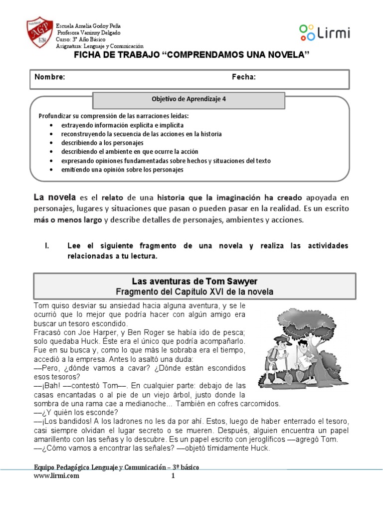 Ficha 20 de Marzo Comprension Lectora PDF | PDF