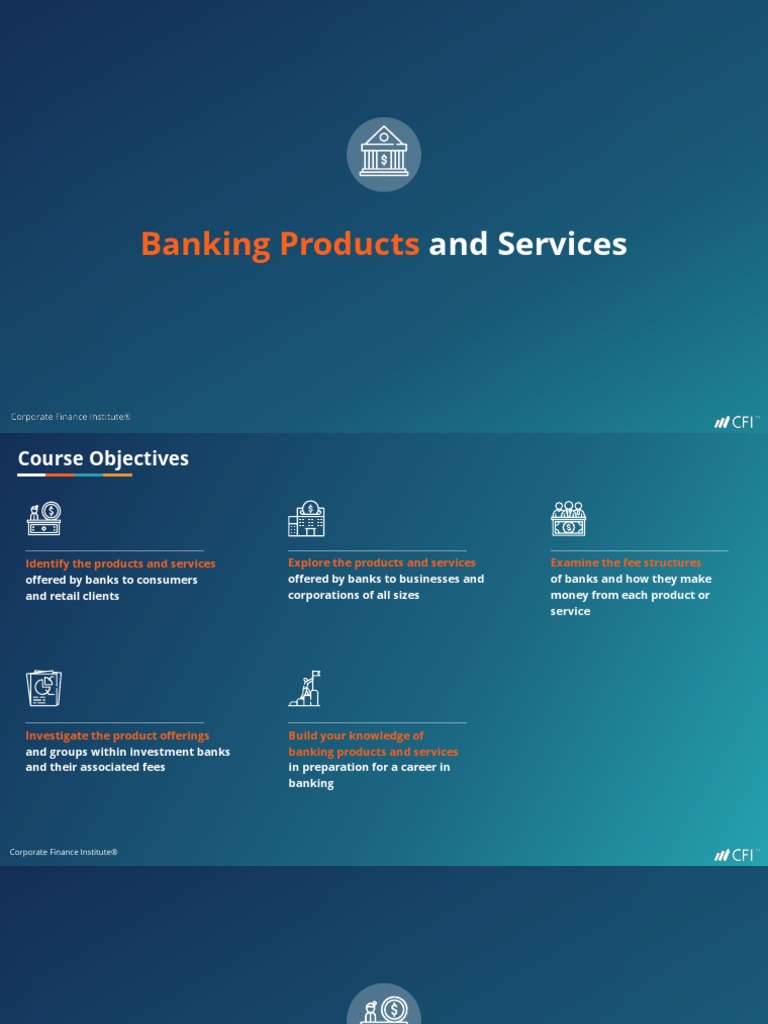 Banking Products and Services - Course Presentation | PDF | Loans ...
