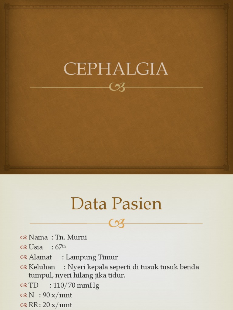 CEPHALGIA | PDF
