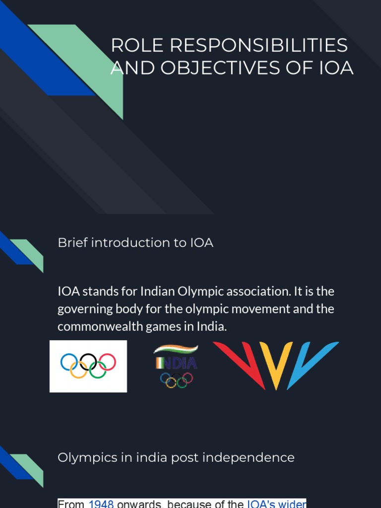 Role Responsibilities and Objectives of Ioa | PDF