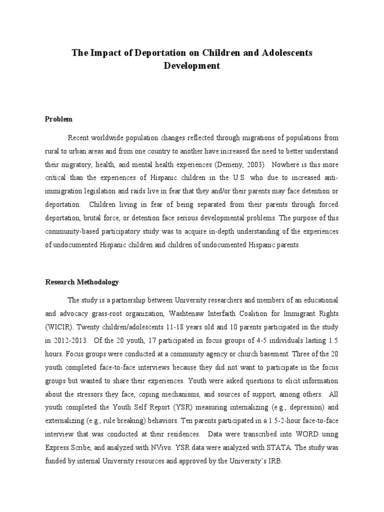 Ed 103 Research Abstract | Download Free PDF | Immigration | Focus Group