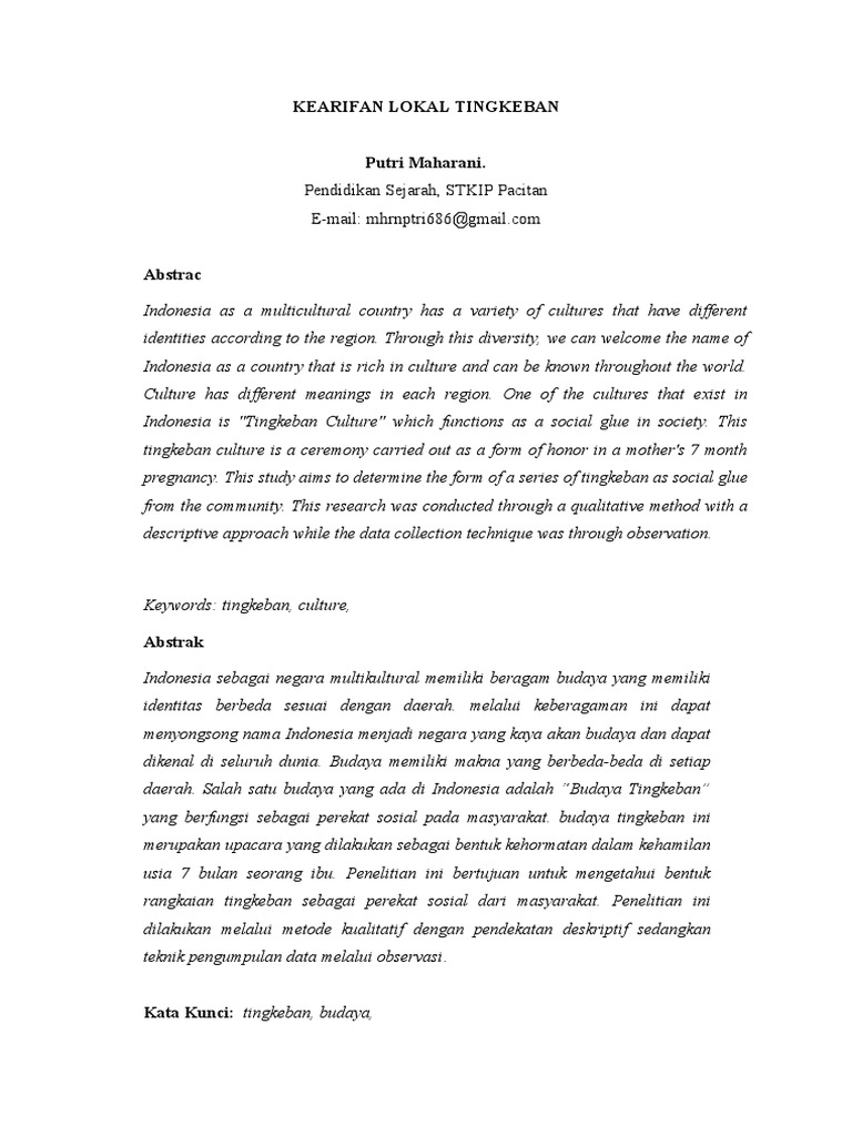 Tradisi Tingkeban di Indonesia | PDF