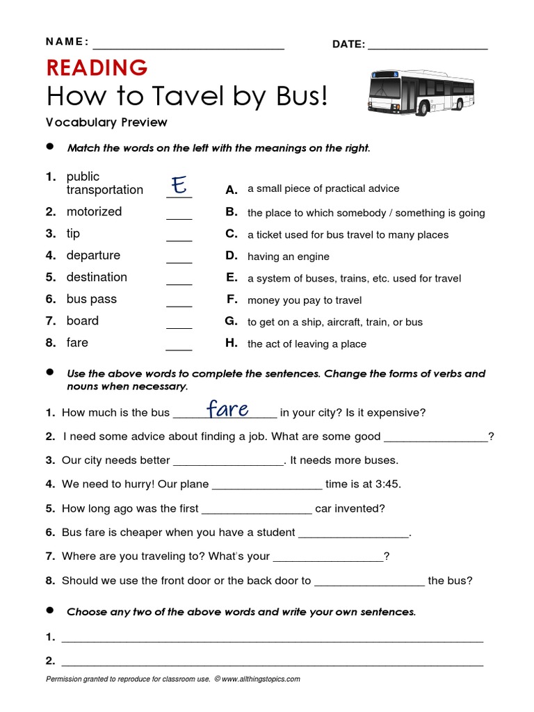 Transportation | PDF | Bus | Linguistics