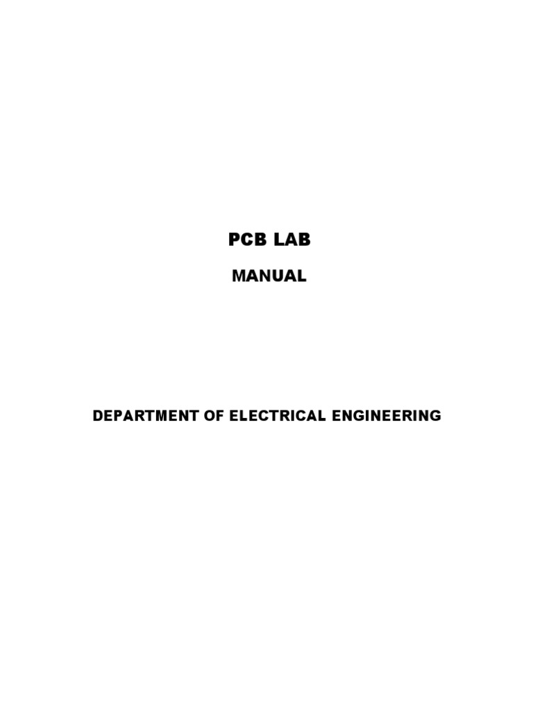 PCB Lab Manual For Students | PDF | Printed Circuit Board | Passivity (Engineering)