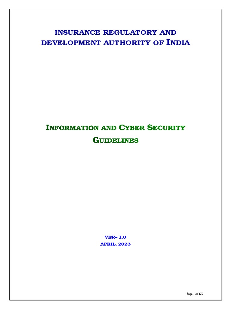 Insurance Regulatory and Development Authority of Ndia: Ver - 1.0 April, 2023 | Download Free ...