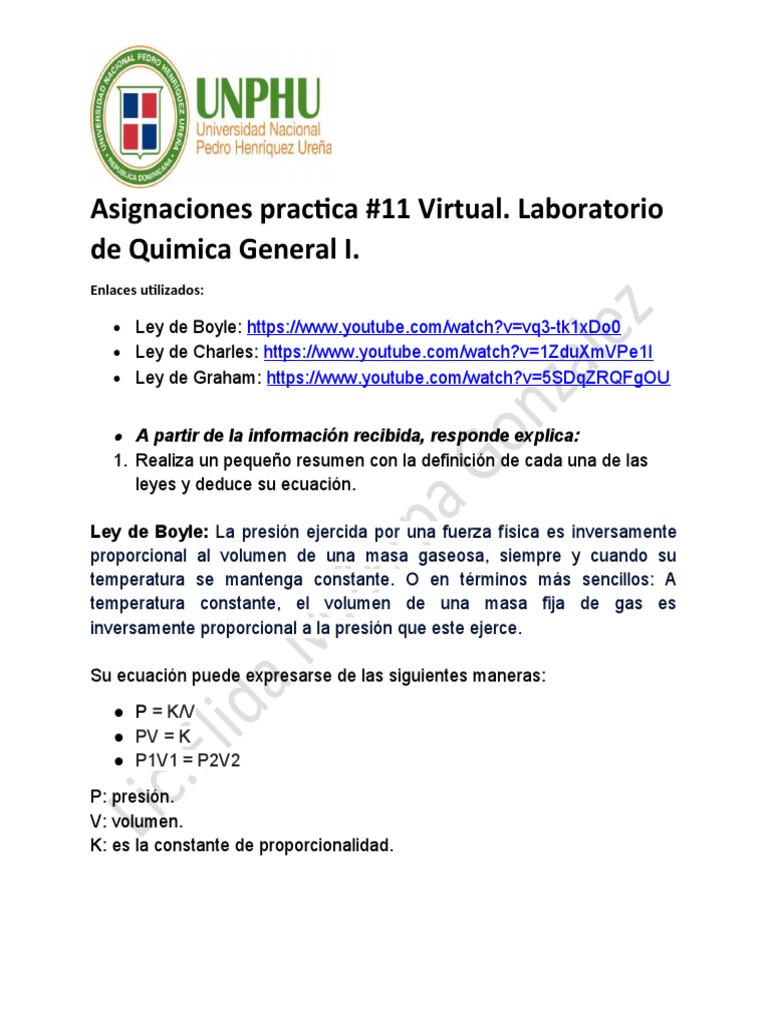 Asignaciones Practica 11 Virtual | PDF | Gases | Materiales