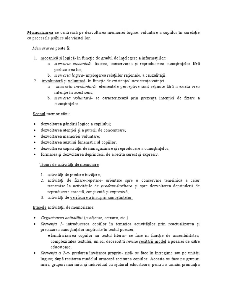Memorizare Icm | PDF