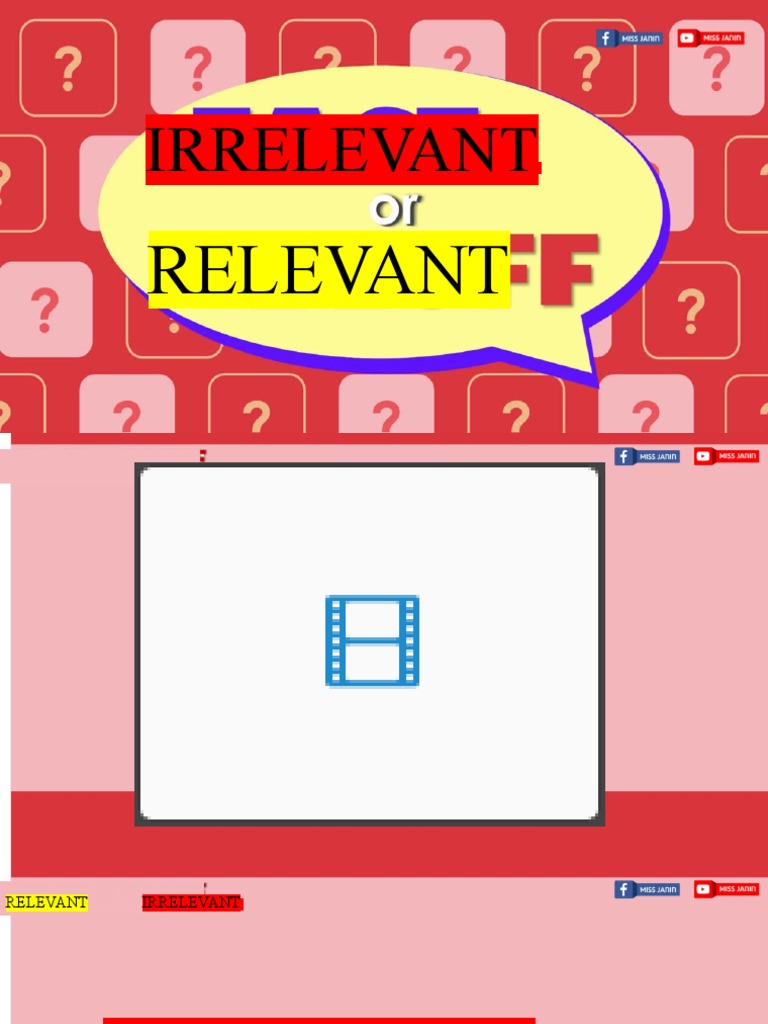 Irrelevant and Relevant | PDF